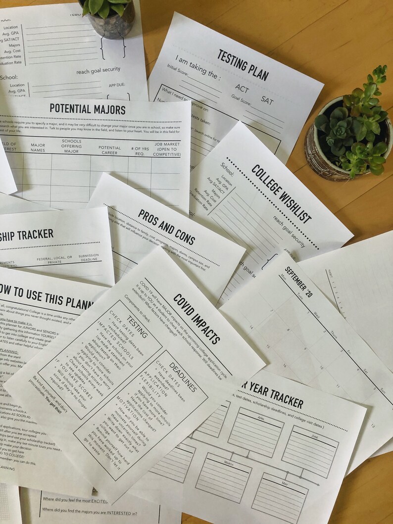 2022-2023 College Admissions Planner - Etsy