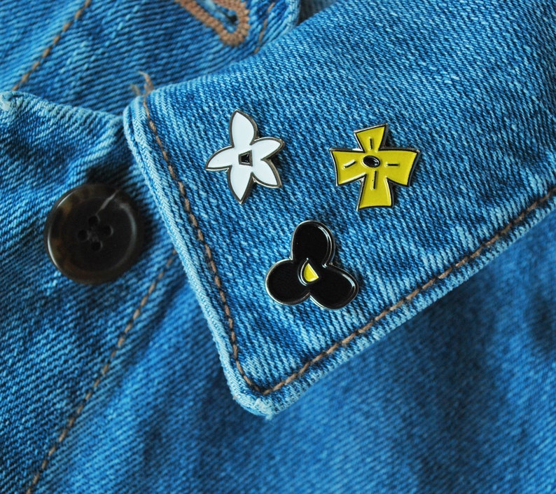 Flower Trio Pin Set - Etsy