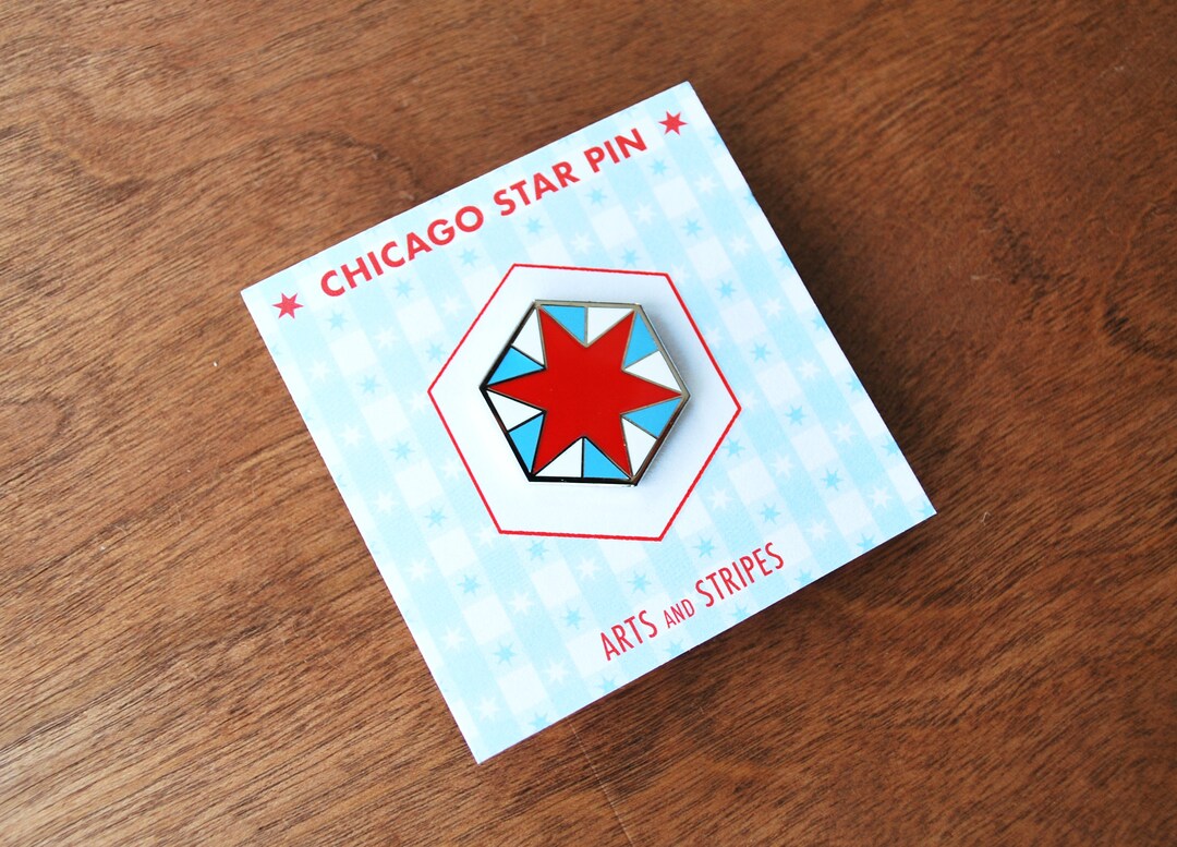 Chicago Star Hexagon - Pin - Etsy