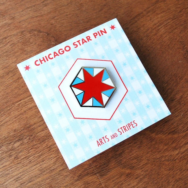 Chicago Enamel Pin - Etsy