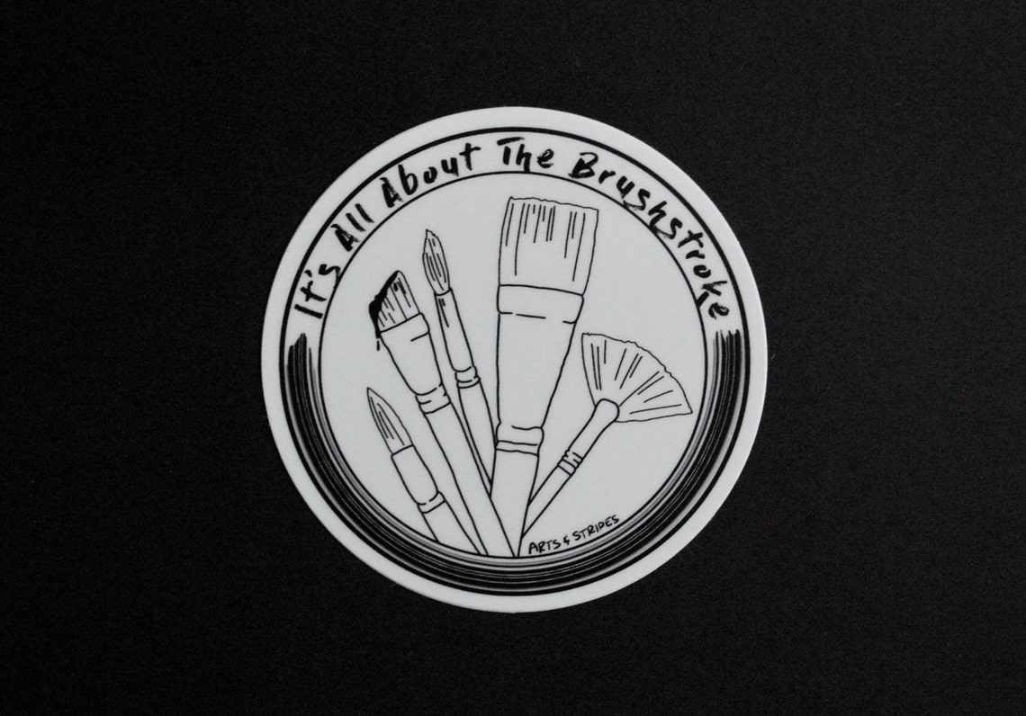 All About the Brushstroke Sticker - Etsy