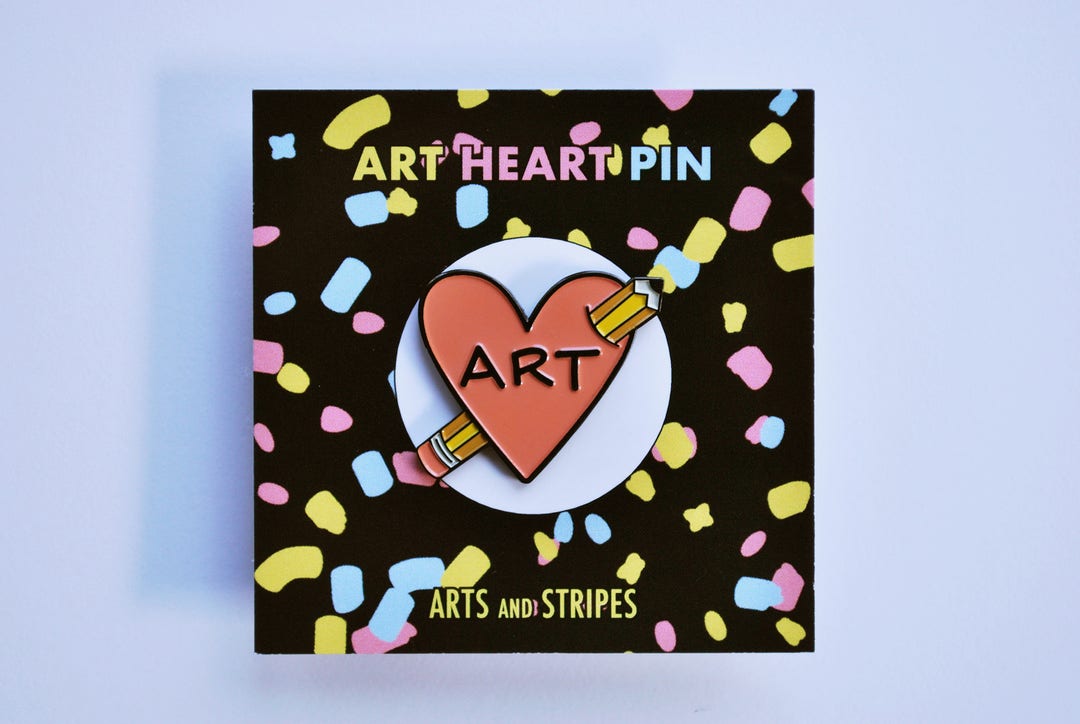 Art Heart - Pin - Etsy
