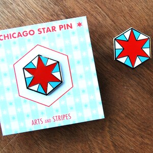 Chicago Star Hexagon - Pin - Etsy