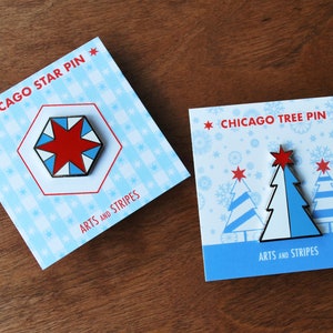 Chicago Star Hexagon - Pin - Etsy