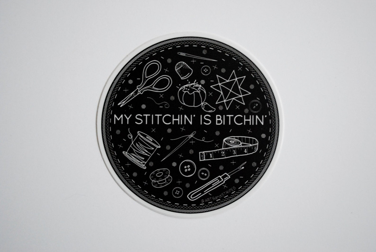 My Stitchin' is Bitchin' Sticker | Etsy