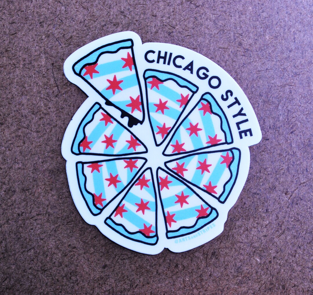 Chicago Style Pizza Sticker - Etsy
