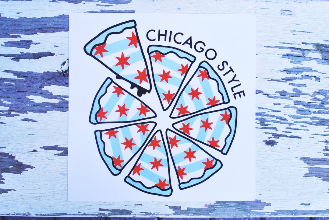 Chicago Style Pizza - Print - Etsy