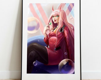 Zero Two Anime Poster - Etsy