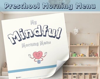 PRESCHOOL Morning Menu, Homeschool Morning Menu, Morning Menu ...