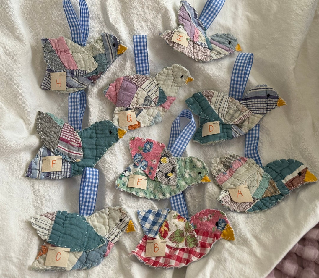 ONE Quilted Bird Ornament - Etsy