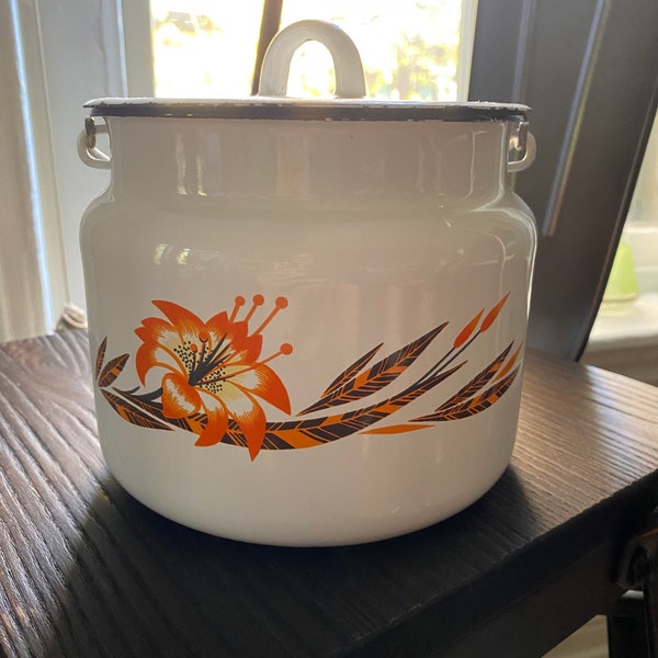 Enamel Pot With Lid - Etsy