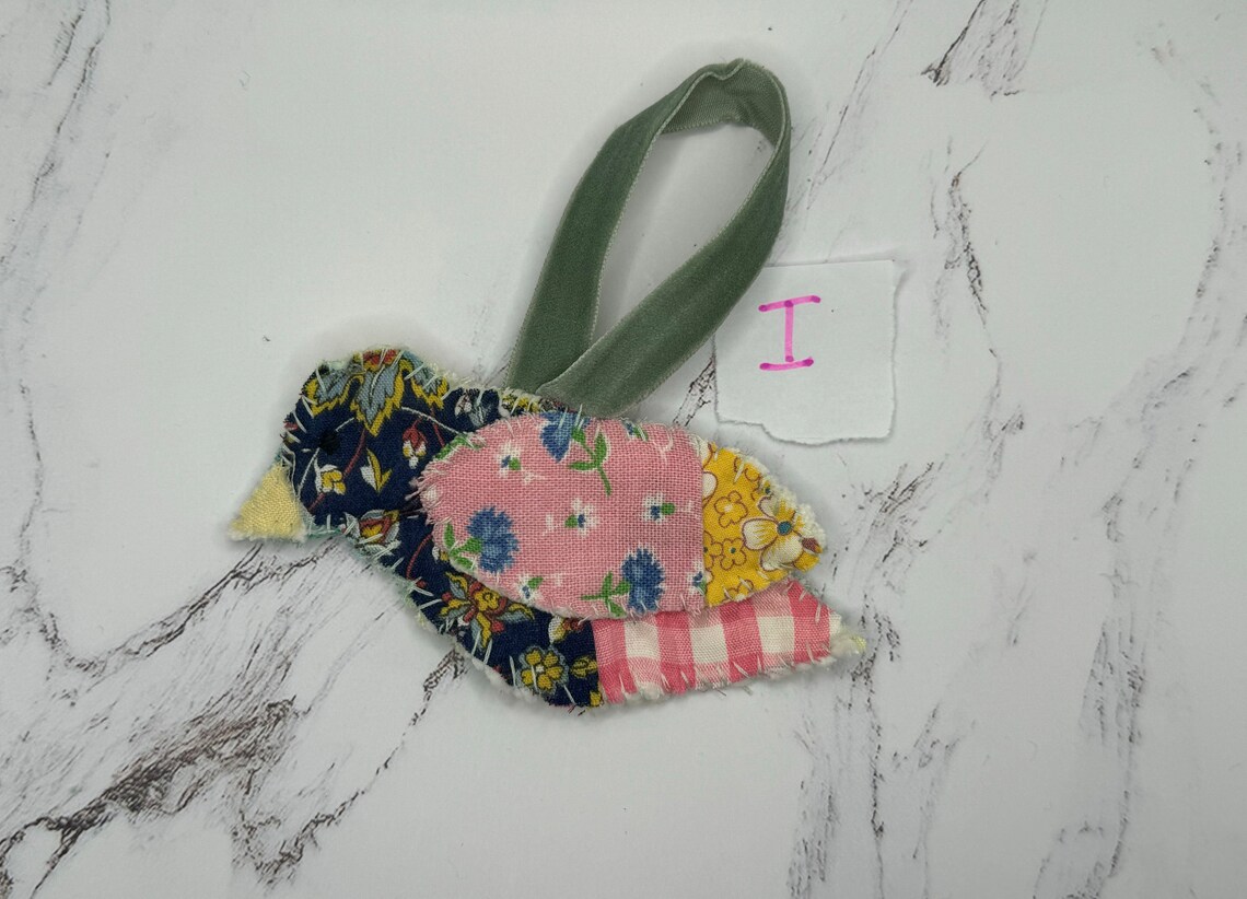 ONE Quilted Bird Ornament - Etsy