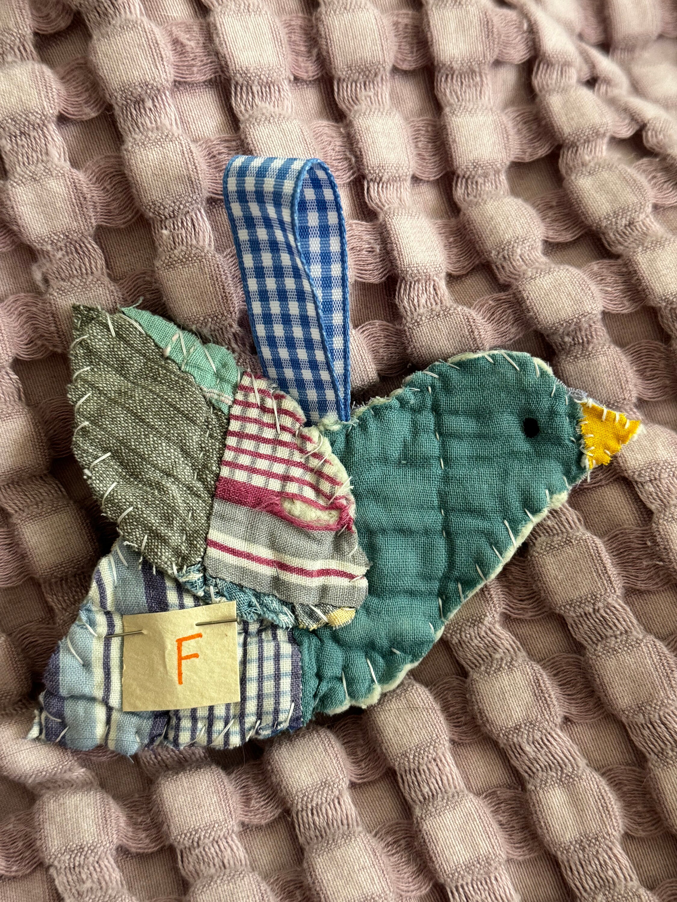 ONE Quilted Bird Ornament - Etsy