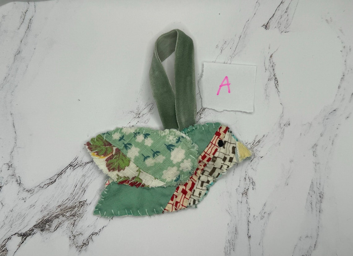 ONE Quilted Bird Ornament - Etsy