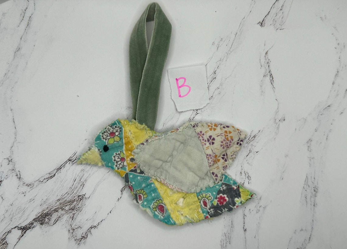 ONE Quilted Bird Ornament - Etsy