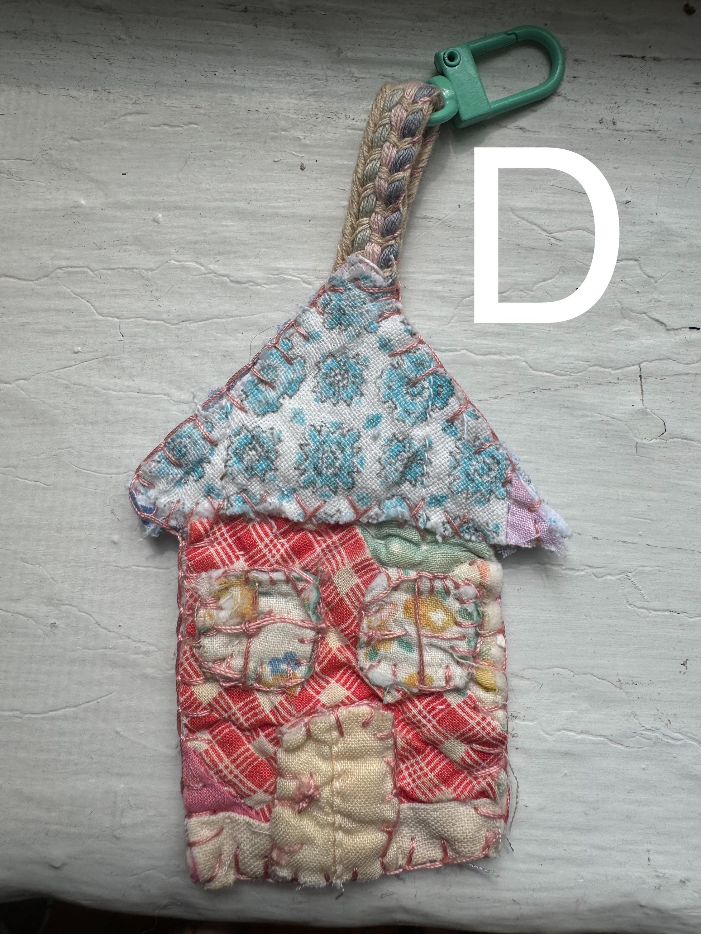 ONE Vintage Quilted House Key Chain - Etsy