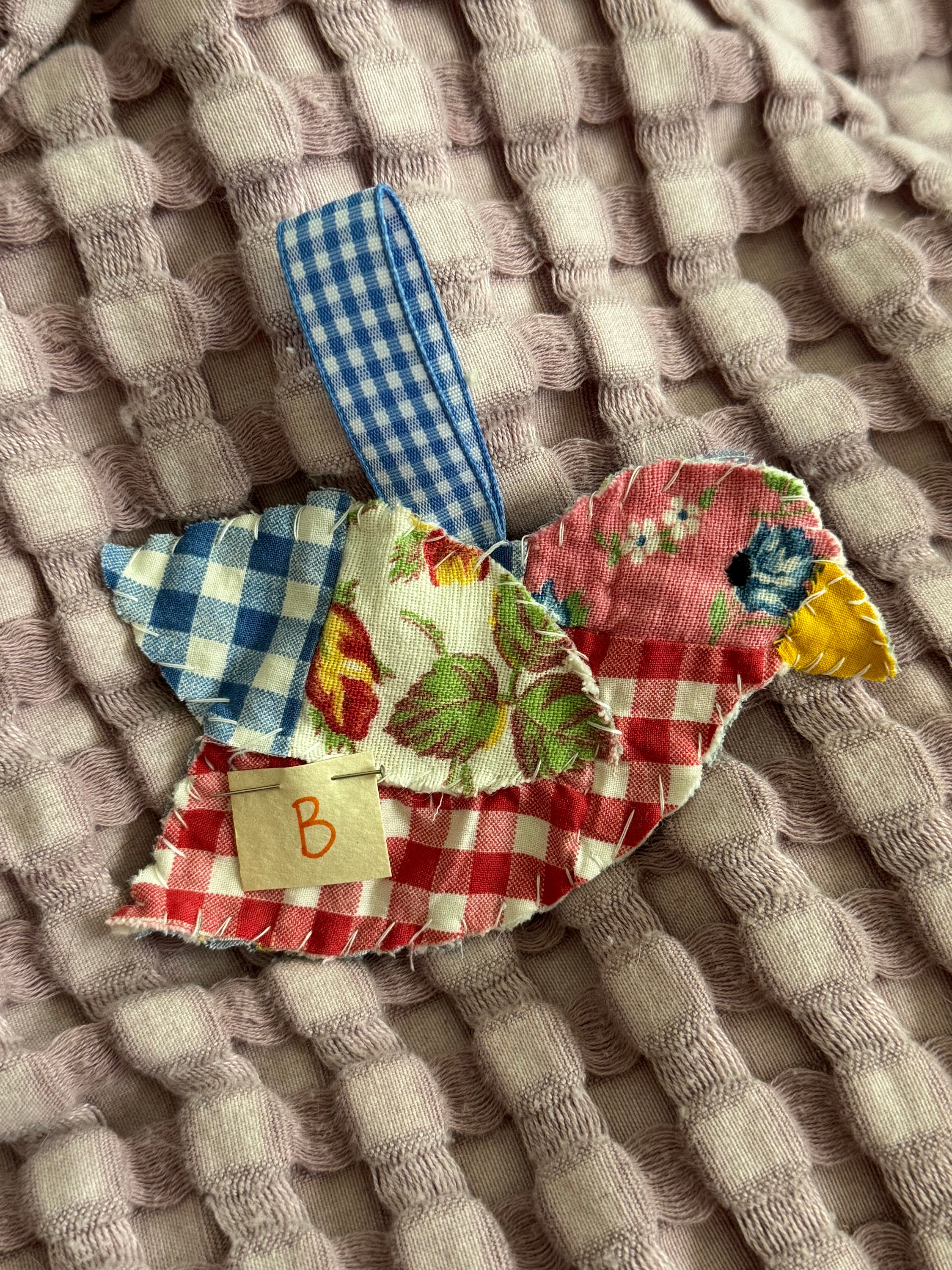 ONE Quilted Bird Ornament - Etsy