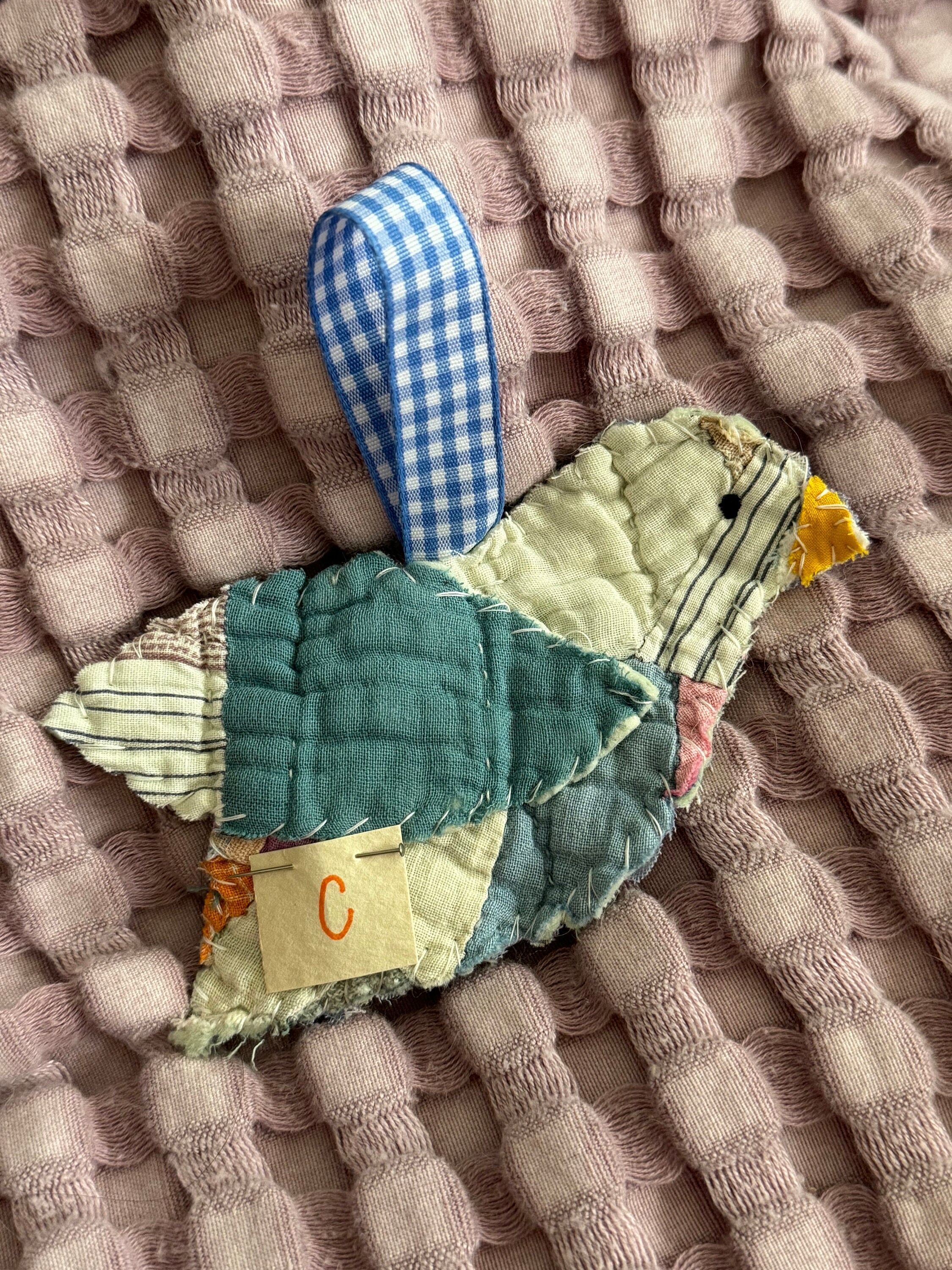 ONE Quilted Bird Ornament - Etsy