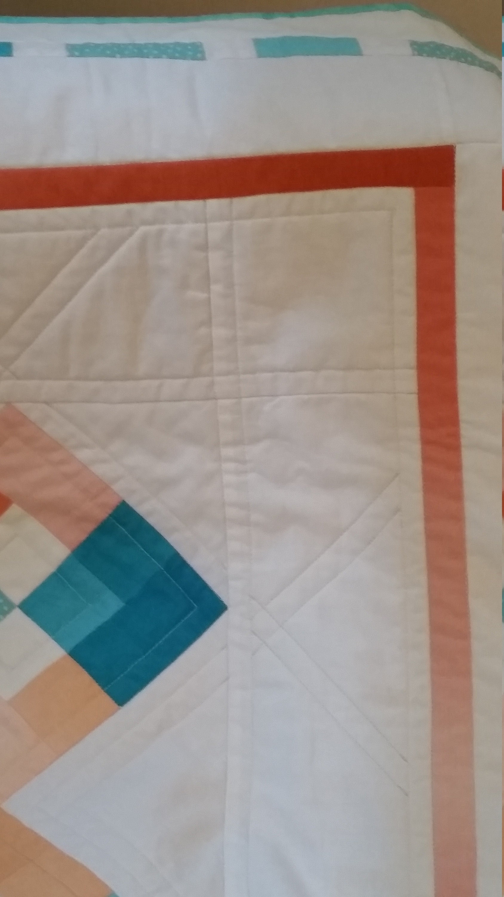 Geometric Modern Baby Quilt, Geometric Baby Blanket, White Baby Quilt ...