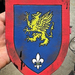 Custom Painted Medieval Leather Badge – Handcrafted LARP & Ren Faire ...