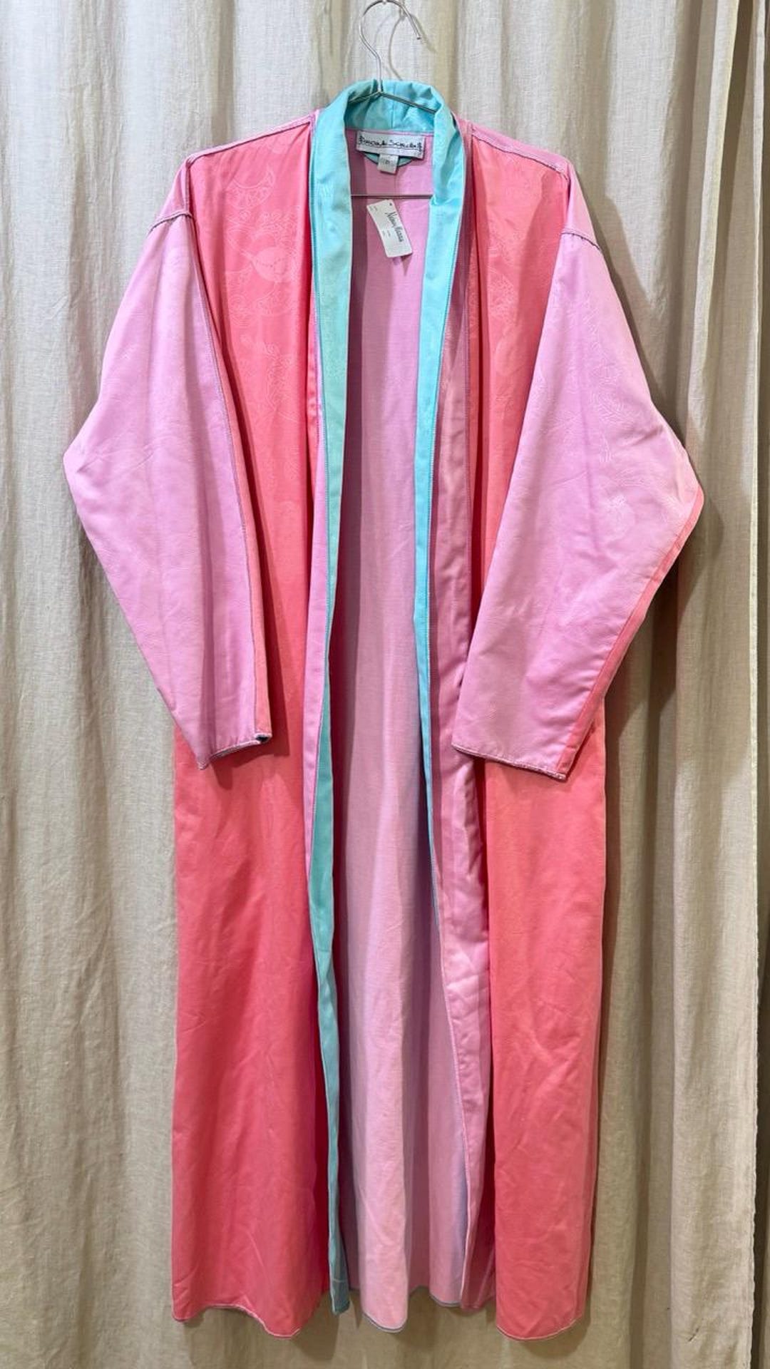 Vintage Fernando Sanchez Pastel Robe Neiman Marcus Tag Colorblock Long ...