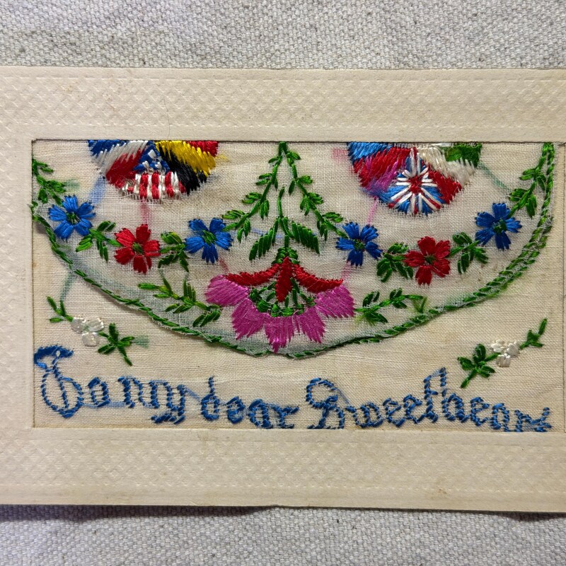 Embroidered Postcard - Etsy