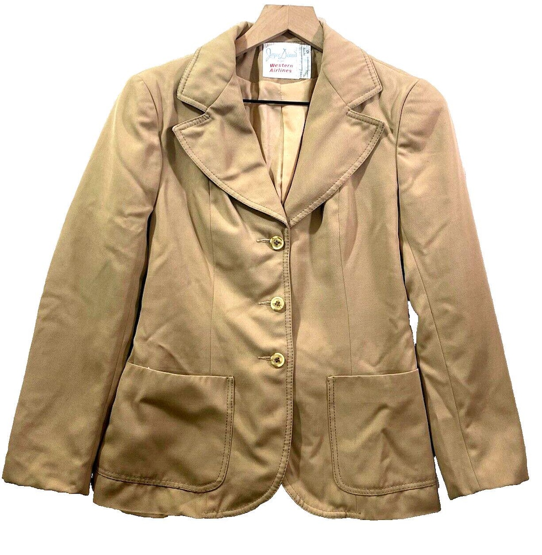 70s 80s Joyce Dixon Western Airlines Flight Attendant Blazer ...