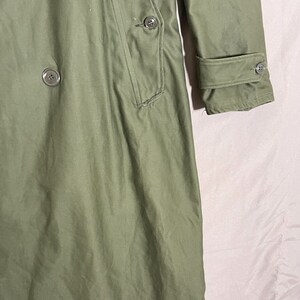 Vintage Repaired 1960s Khaki Green Military OG-107 Overcoat Trench Coat ...