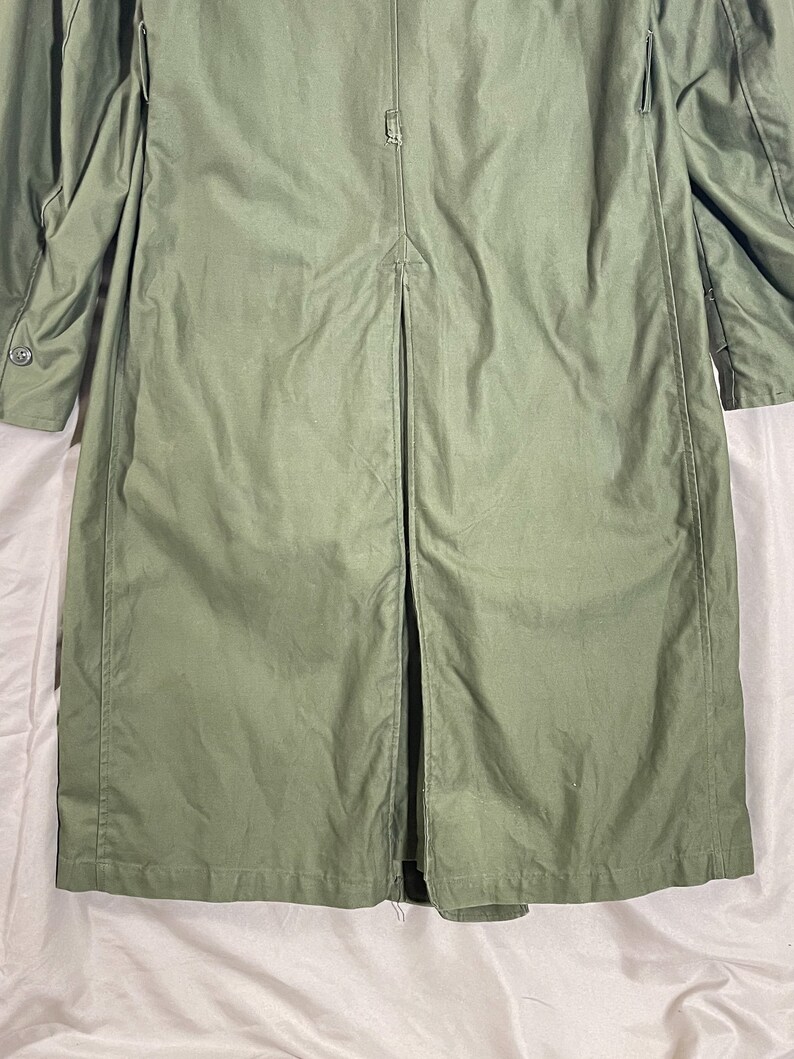 Vintage Repaired 1960s Khaki Green Military OG-107 Overcoat Trench Coat ...
