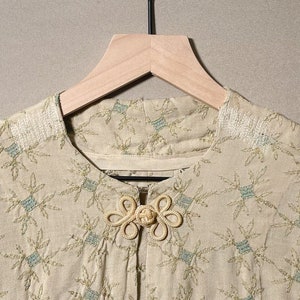 Repaired Vintage 1960s Ecru and Blue Theater Bed Jacket Womens Size ...