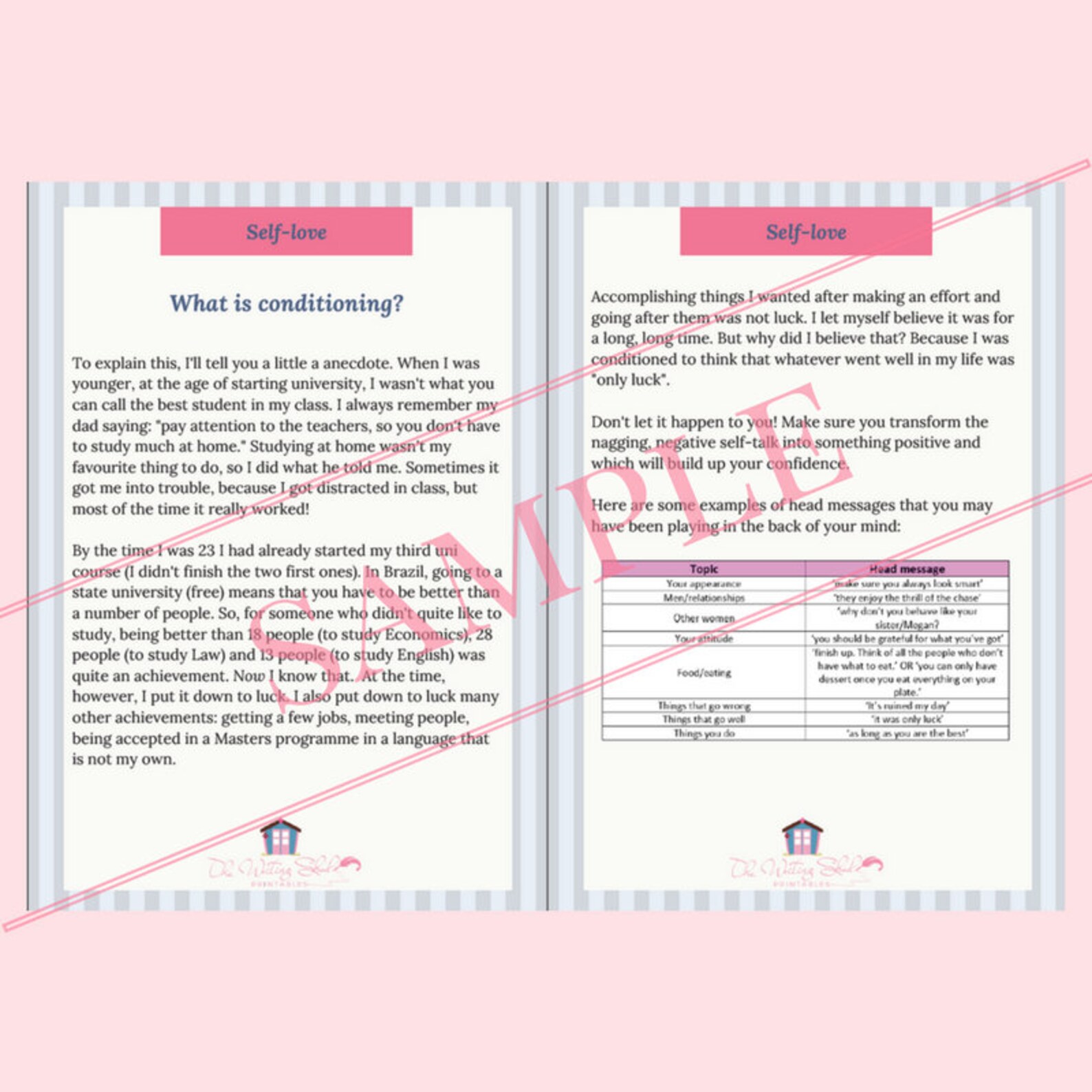 Personal Growth Planner (PDF Printable) - Journaling, Self Confidence ...