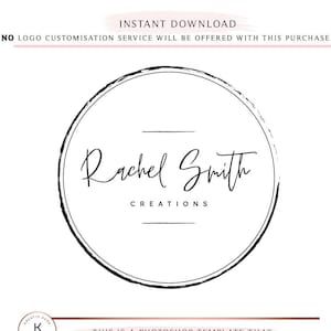 Signature Circle Logo. Calligraphy Logo. Watermark Logo. Photography ...