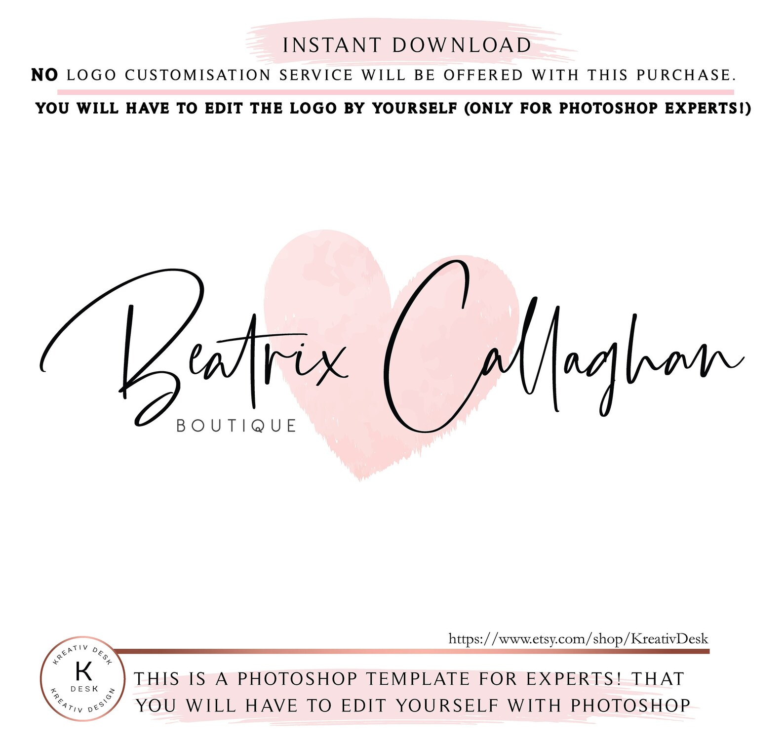 DIY Logo. Logo. Instant Download Logo. Signature Logo. | Etsy