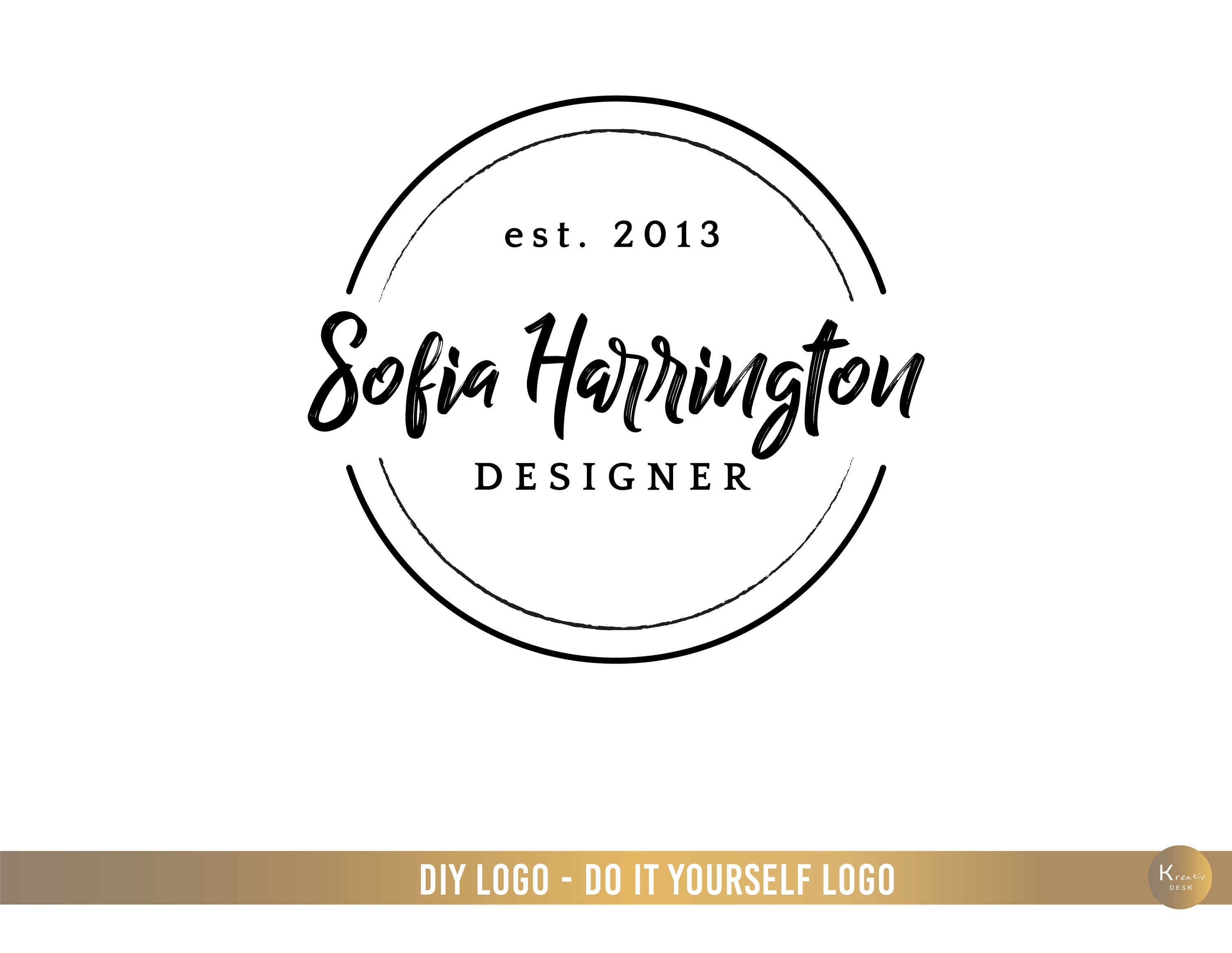 Round Circle Logo. Modern Minimal Logo. Minimalist Logo. | Etsy