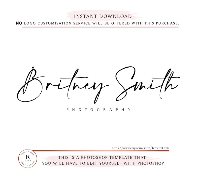 INSTANT DOWNLOAD Signature Calligraphy Watermark Photography | Etsy