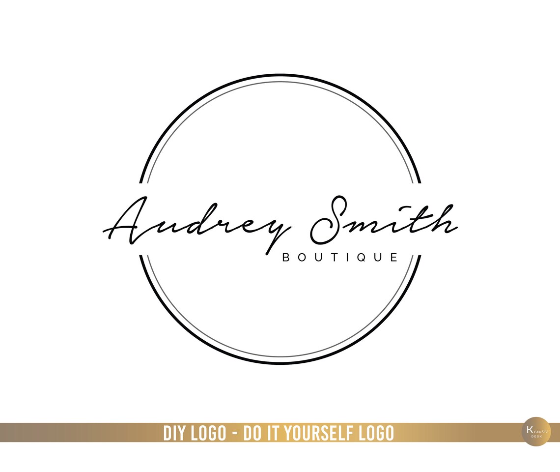 Stamp Round Logo. Badge Logo. Signature Watermark Logo. - Etsy