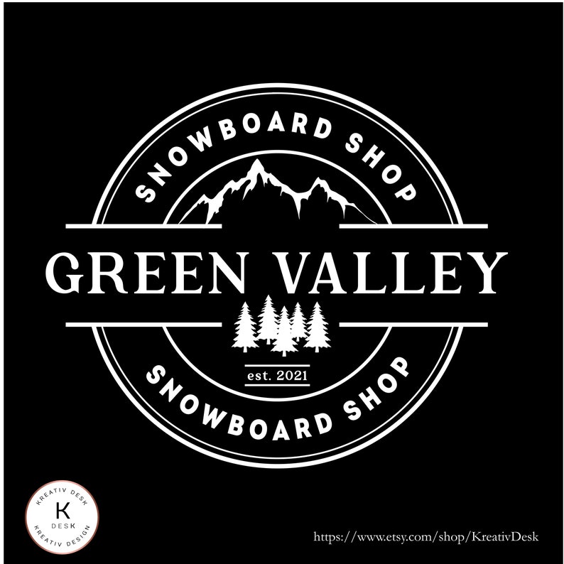 Mountain Logo Circle Logo Watermark Sport Logo Business - Etsy