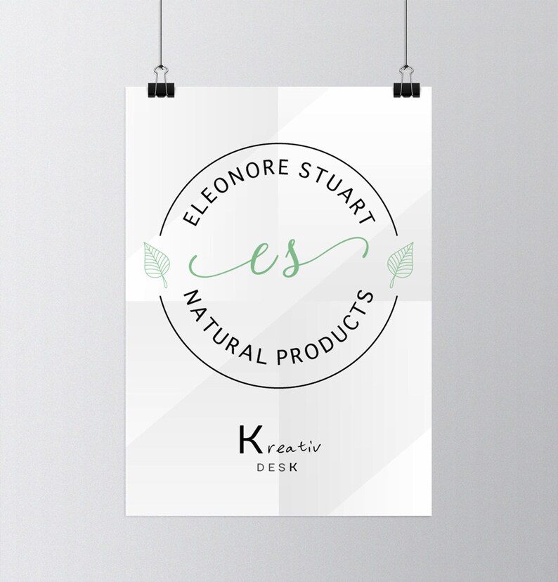 INSTANT DOWNLOAD LOGO Business Botanical Calligraphy Initials - Etsy