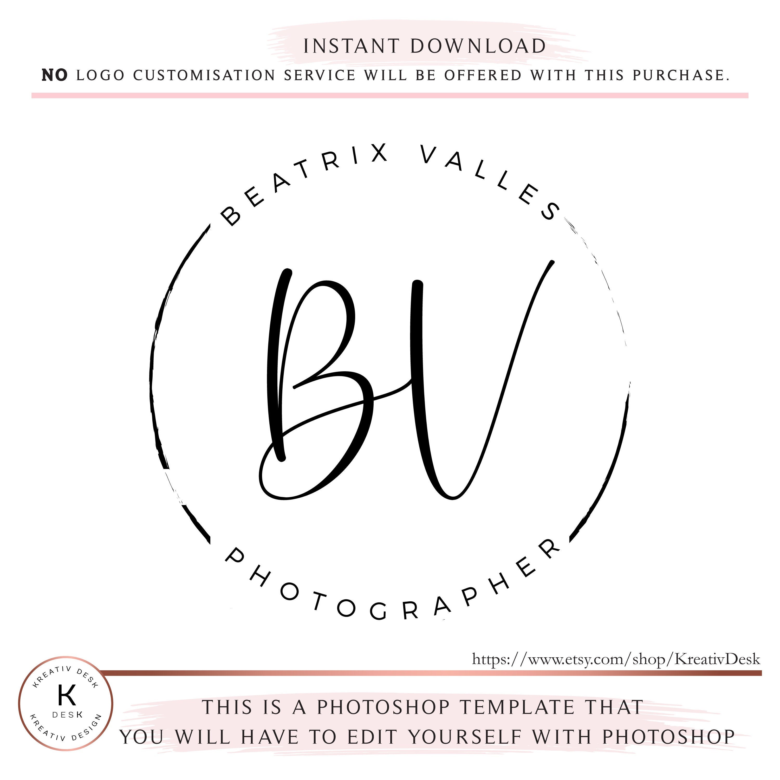 Initials Logo Signature Logo Calligraphy Name Logo Business | Etsy