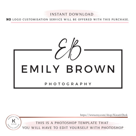 Logo Rectangle Logo Modern Logo Minimal Logo Signature | Etsy