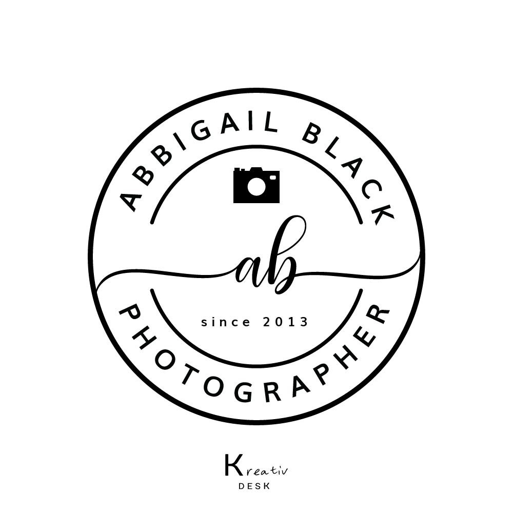 Circle Logo. Stamp Logo. Initials Logo. Photography Logo. | Etsy