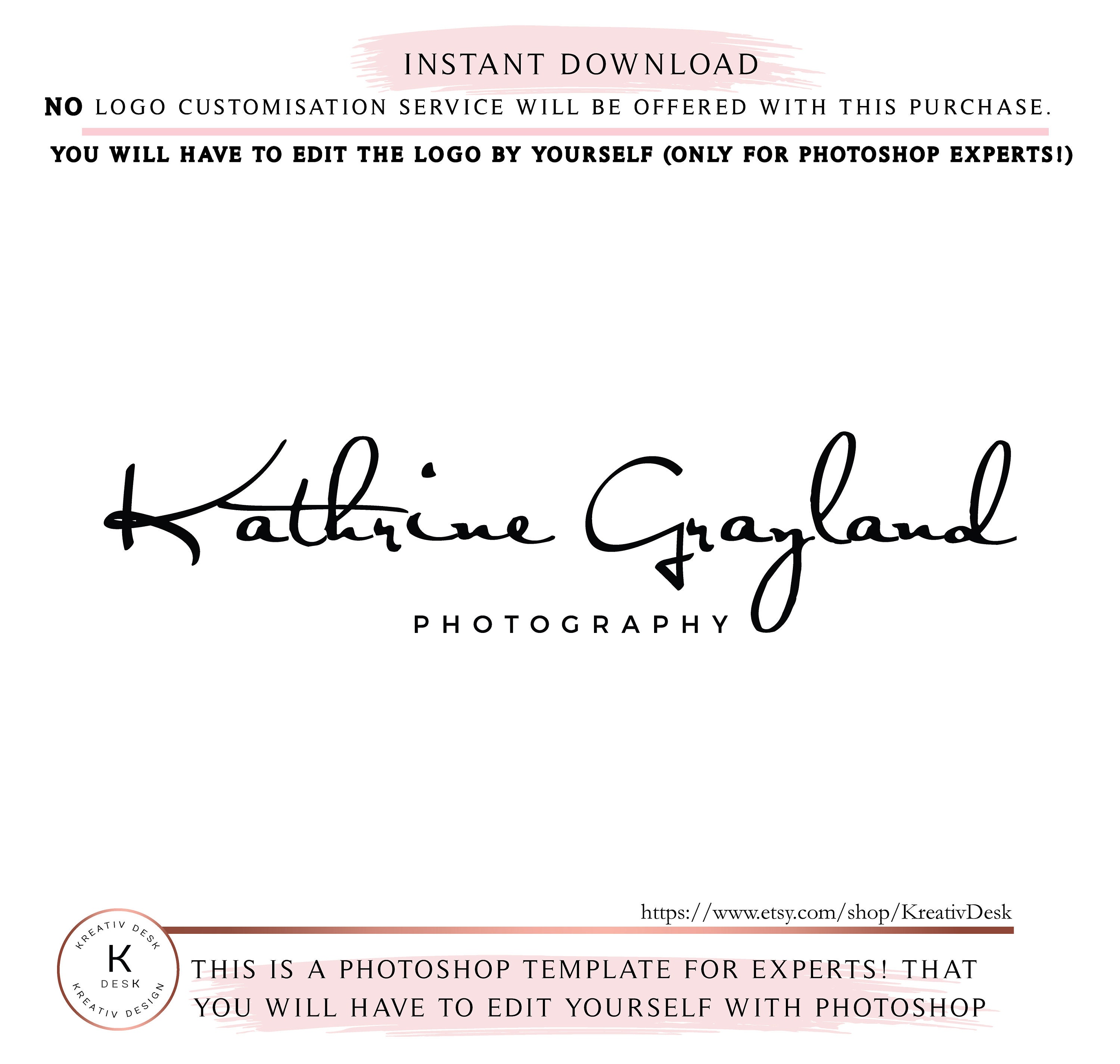 Signature Logo. Calligraphy Logo. Watermark Logo. Photography - Etsy