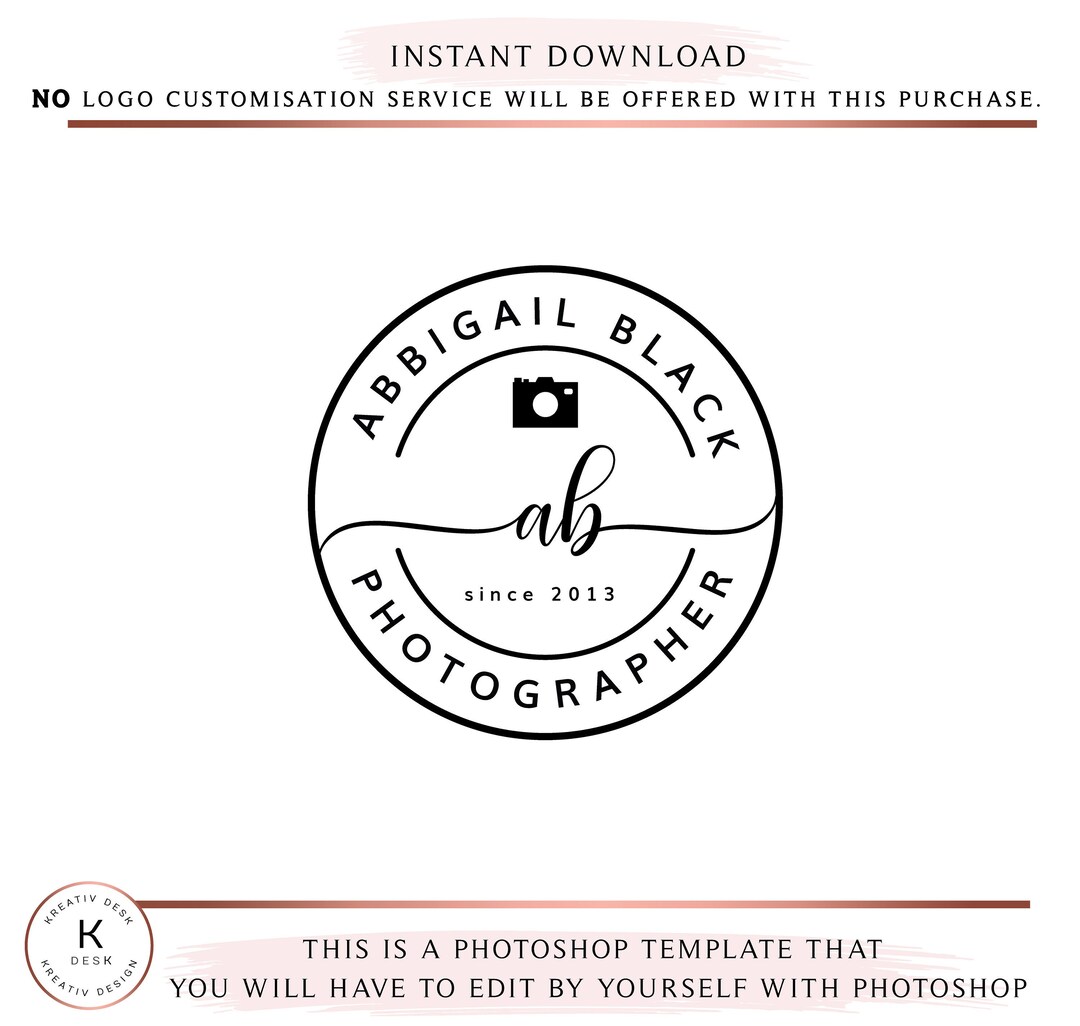 Circle Logo. Stamp Logo. Initials Logo. Photography Logo. Signature ...