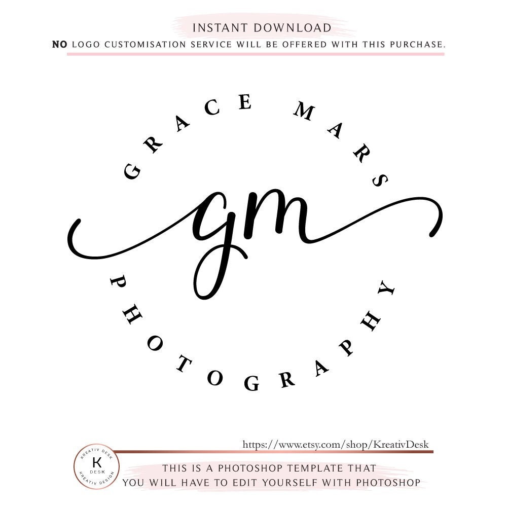 Initial Logo. Initials Logo. Signature Initial Logo. Wording | Etsy