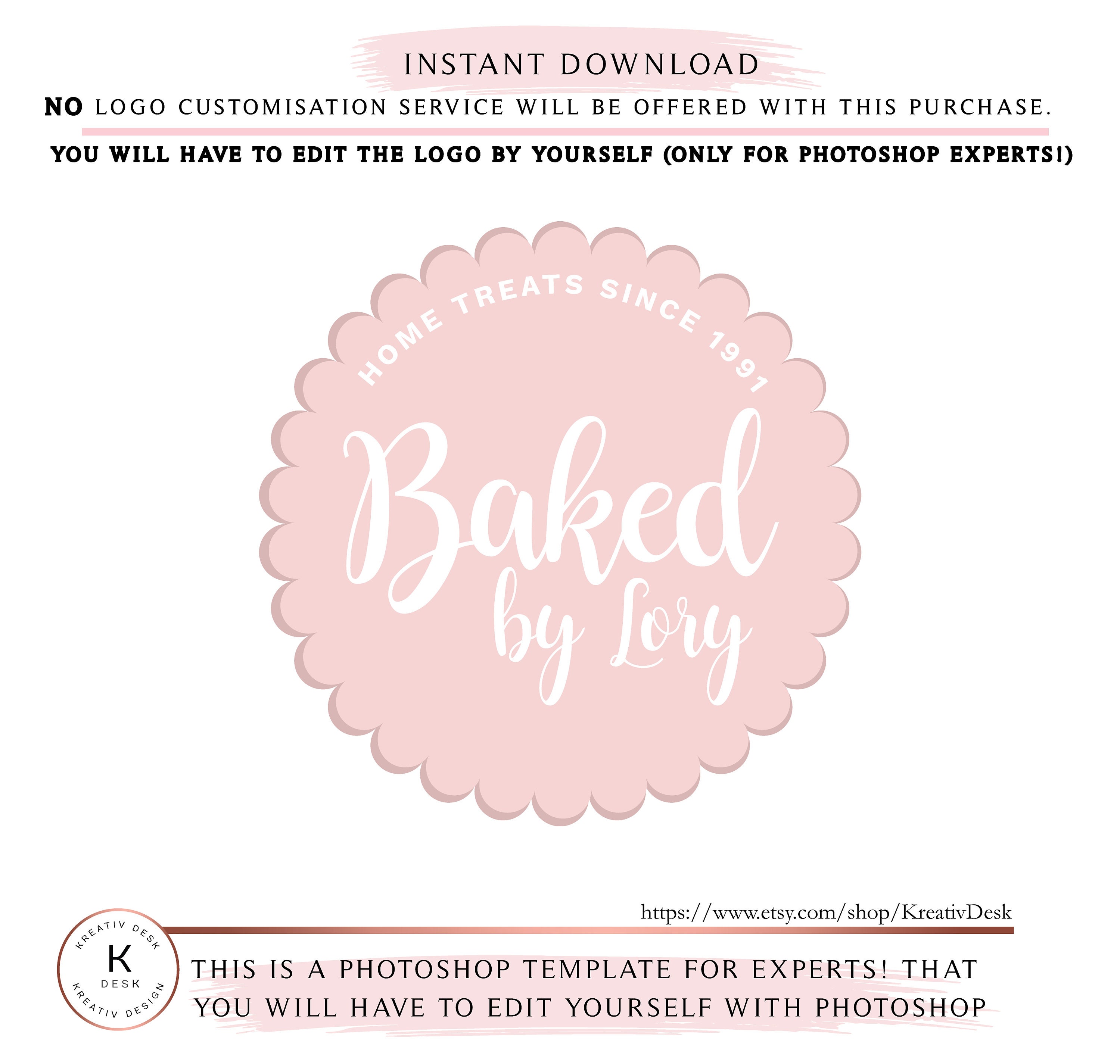 Bakery Logo. Modern Simple Logo. Business Bakery Logo. Circle | Etsy
