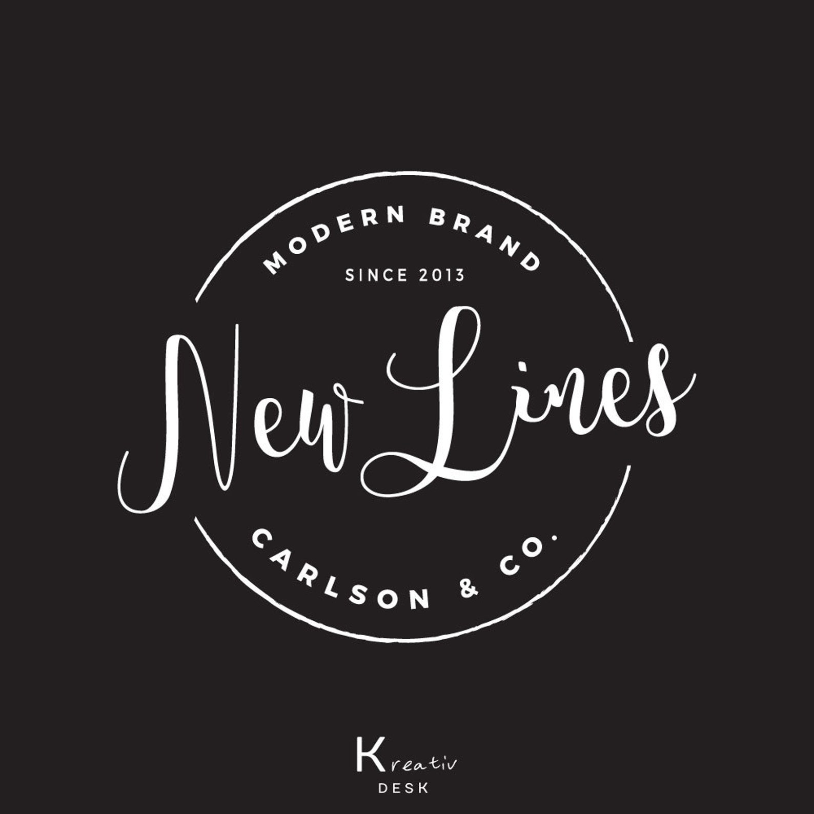 INSTANT DOWNLOAD Circle Minimal Minimalist Logo Design Round | Etsy