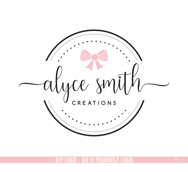 Boutique Logo Signature Logo Bow Logo Ribbon Logo Stamp - Etsy