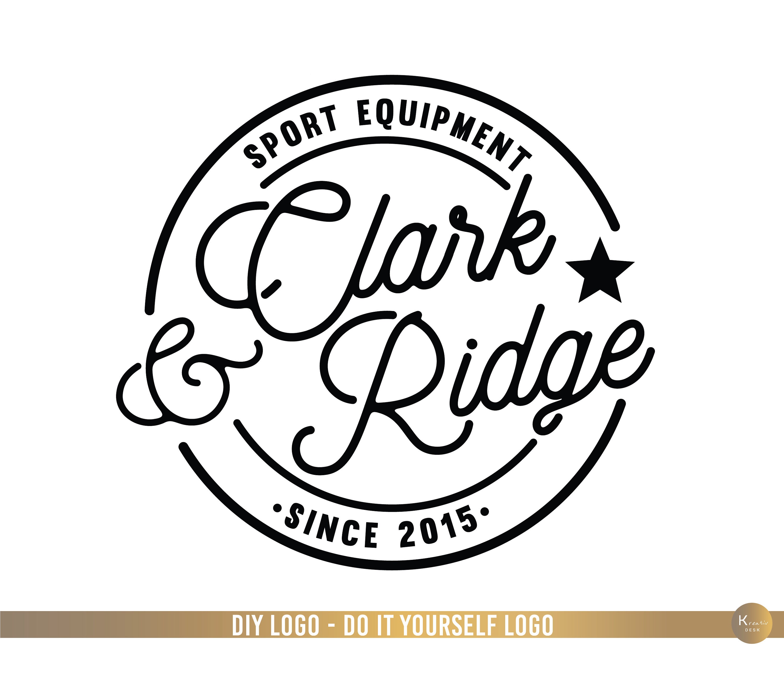 INSTANT DOWNLOAD Circle Minimal Minimalist Logo. Round Logo. | Etsy