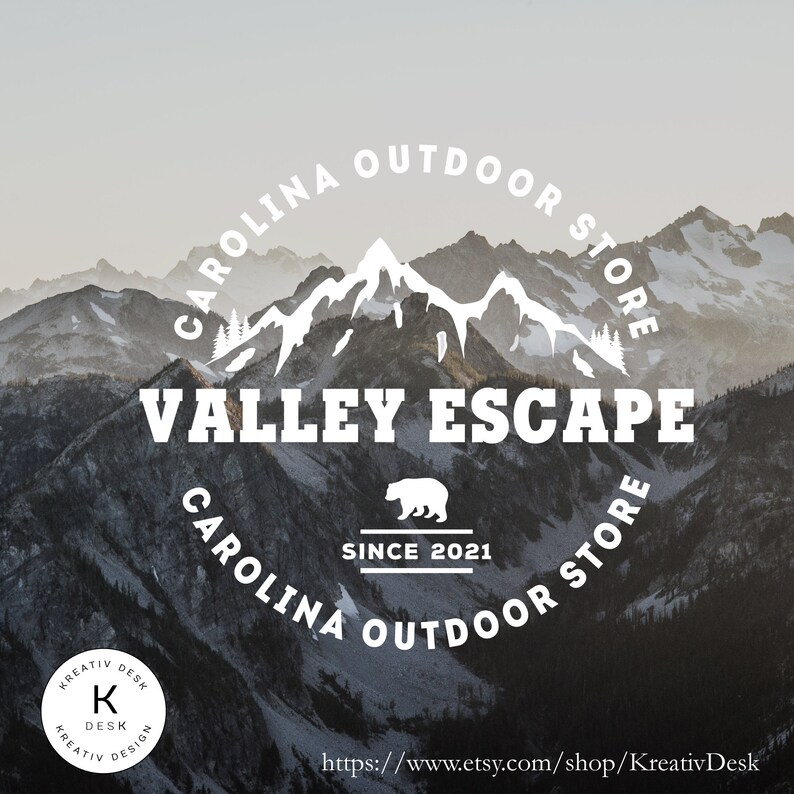 Mountain Logo Circle Logo Watermark Sport Logo Business - Etsy