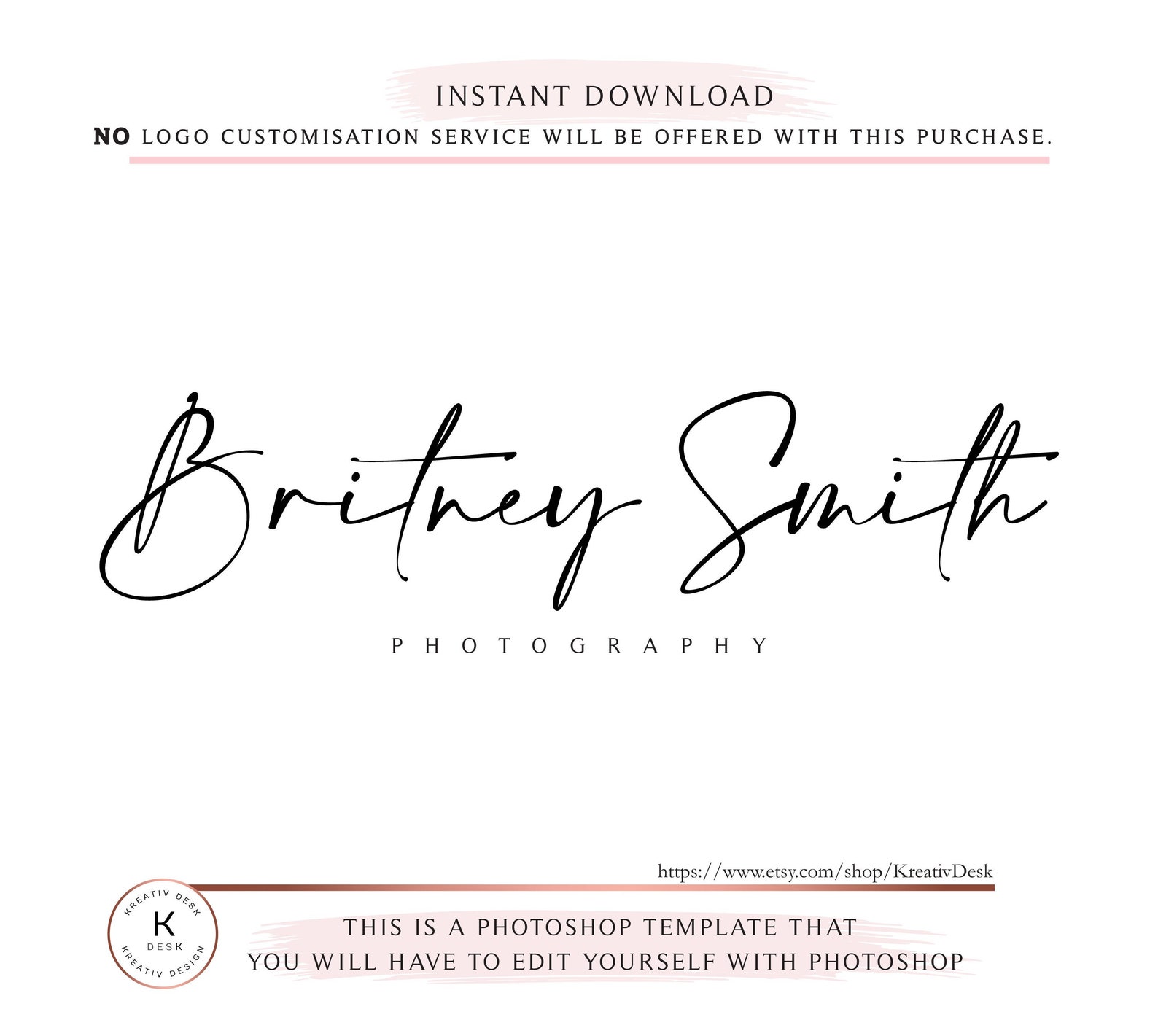 INSTANT DOWNLOAD Signature Calligraphy Watermark Photography | Etsy